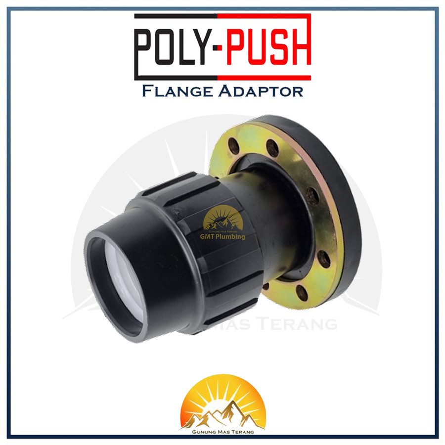 Jual Poly Push Flange Adaptor Compression + Besi PN 16 Size 110 mm 4 In ...
