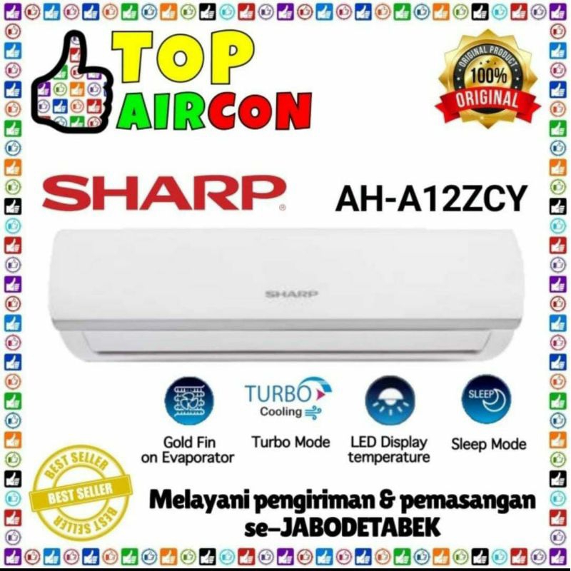Jual AC SHARP AH - A 12 ZCY 1 1/2 PK AC SHARP AH-A12ZCY TURBO UNIT ONLY ...