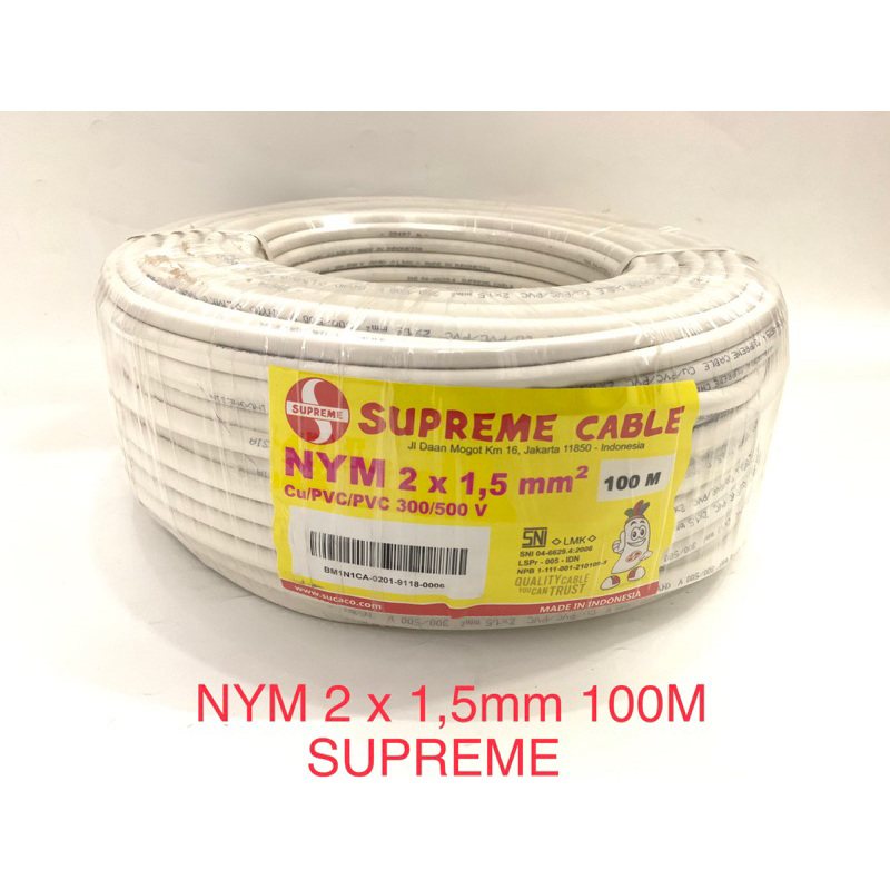 Jual KABEL NYM 2X1.5 100M SUPREME | Shopee Indonesia
