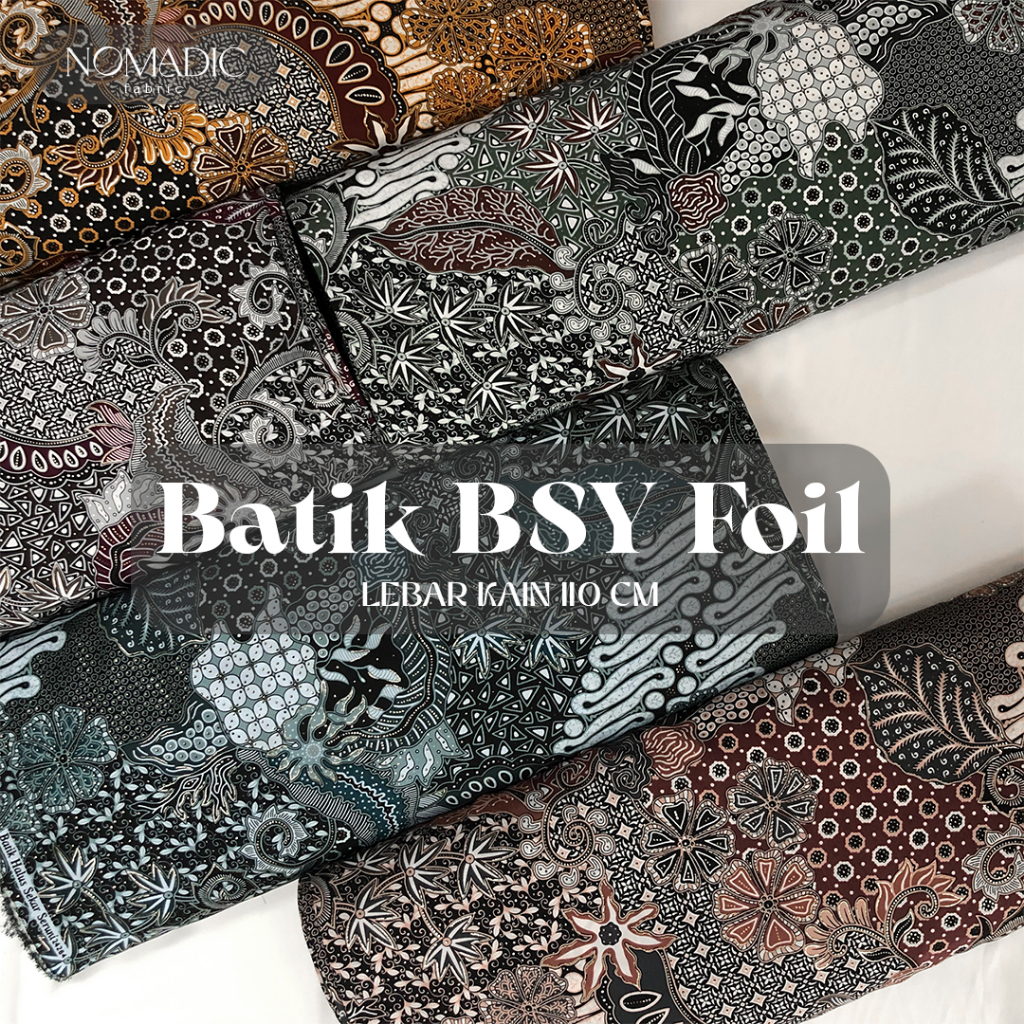 Jual ½ Meter Kain Batik BSY Foil Premium || Batik Halus Premium ...