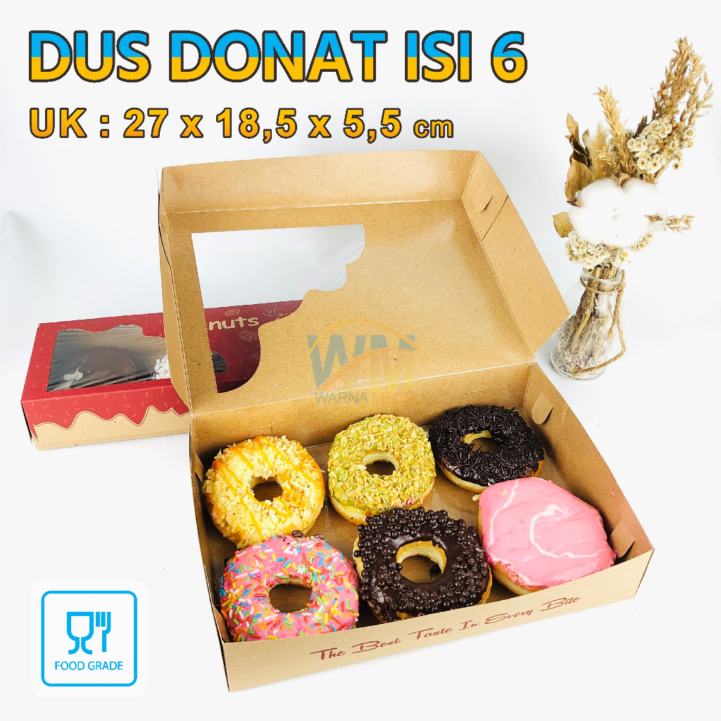 Jual Box Donat Viral Isi 6 27×18×5 Motif / Isi 3 27x10 – Dus Donat ...