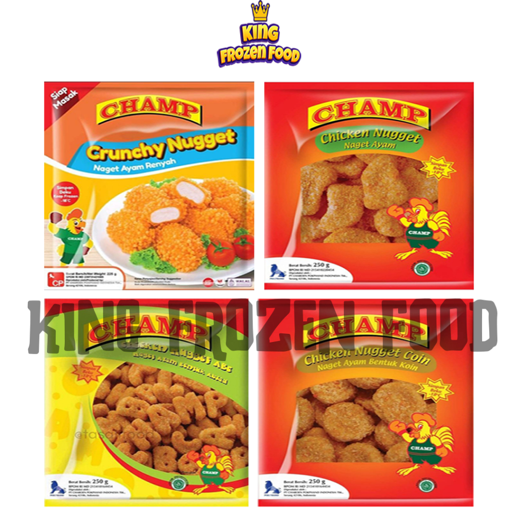 Jual Champ Chicken Nugget Ouval/Coin/ABC/Crunchy 250G | Shopee Indonesia