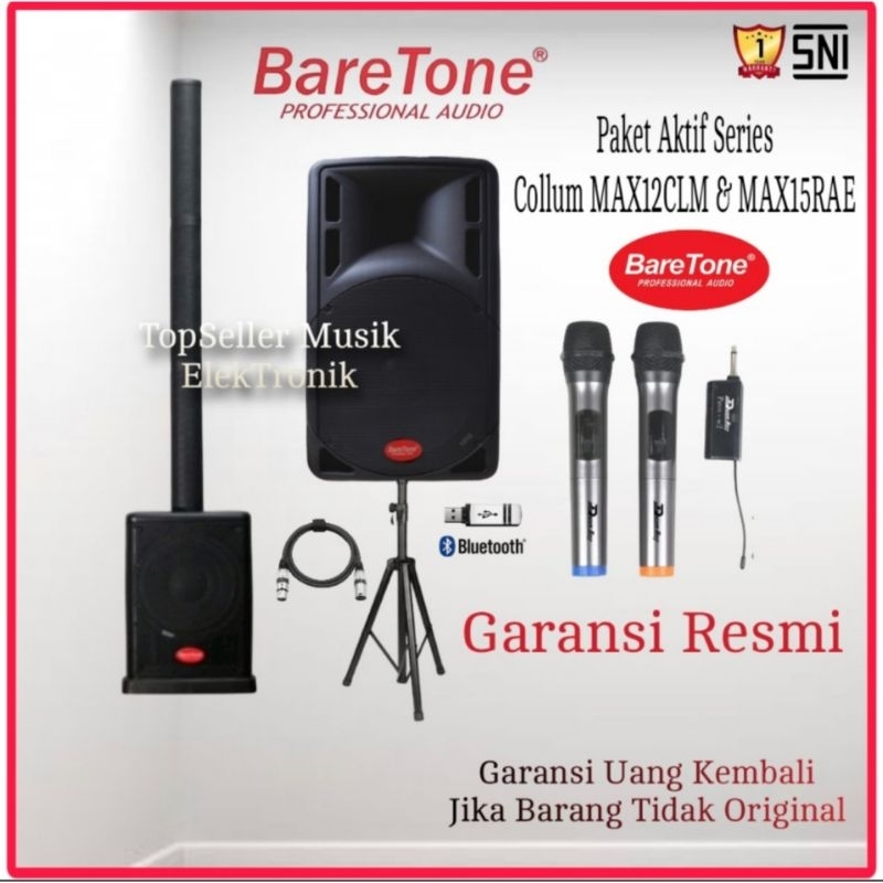 Jual Paket Sound Speaker BareTone MAX12CLM Collum & MAX15RAE Speaker ...