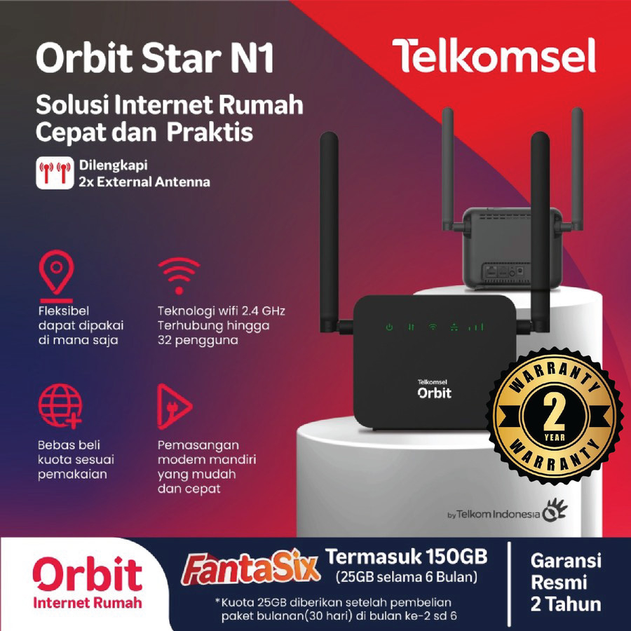 Jual Orbit Telkomsel Orbit Star Lite Modem Wifi Home Router 4G Free ...