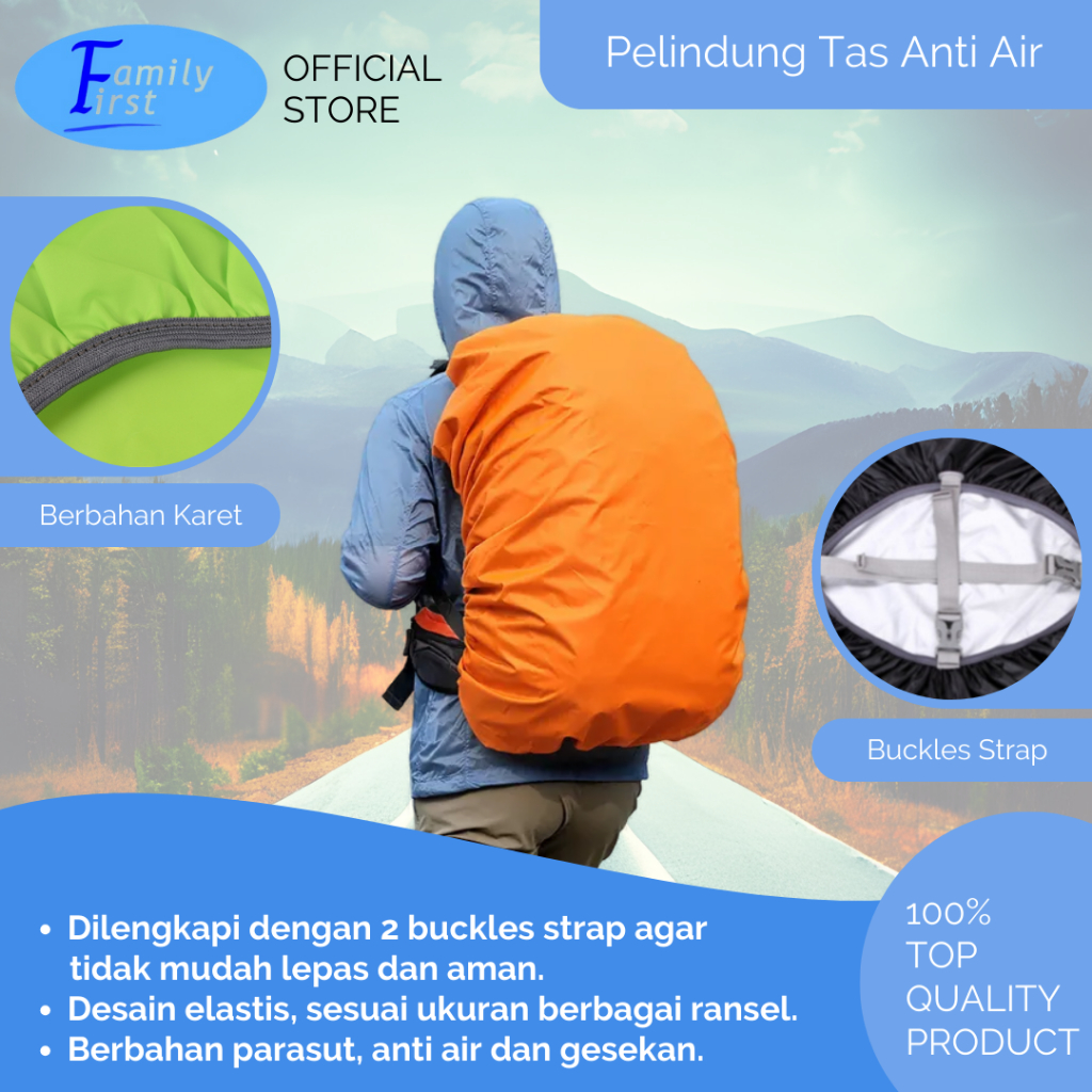 Jual Pelindung Tas Anti Air Hujan Rain Bag Cover with Double Buckles ...
