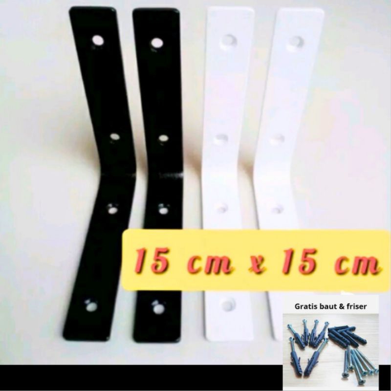 Jual plat L plat besi ambalan tempel dinding | Shopee Indonesia