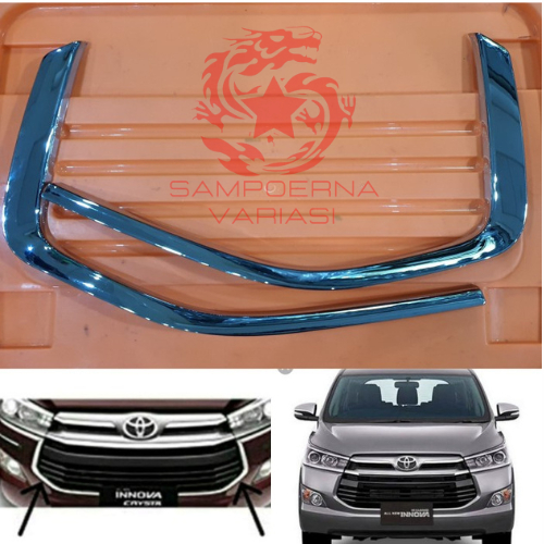 Jual List bumper list grill radiator chrome mobil all new Innova reborn ...
