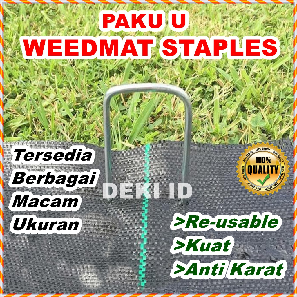 Jual Paku Weedmat Staples U Galvanis Anti karat Terpal Green House Weed ...