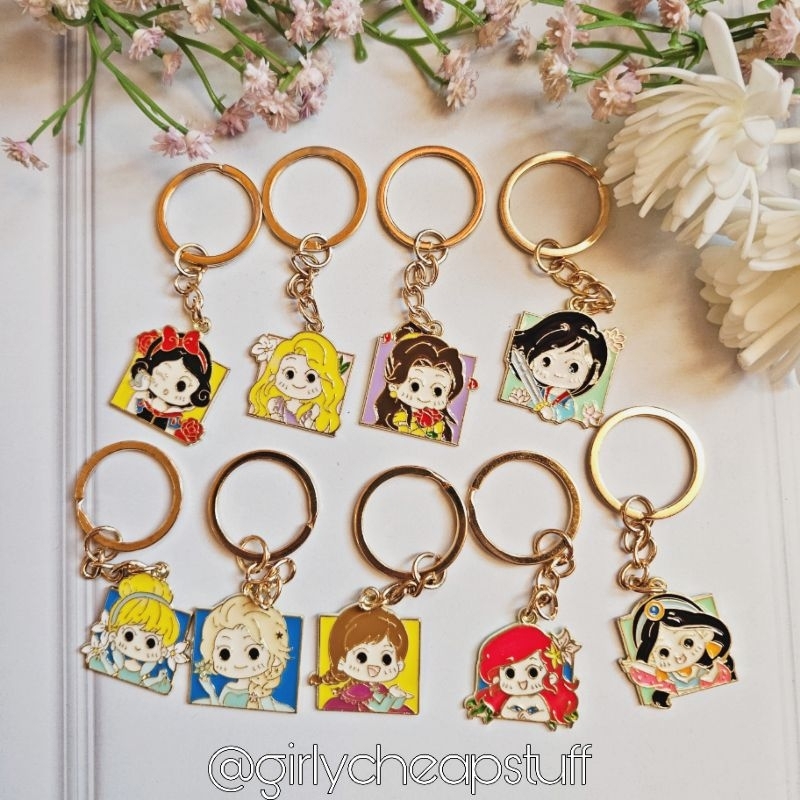Jual Keychain Disney Princess Bag Charm Gantungan Kunci Ariel ...