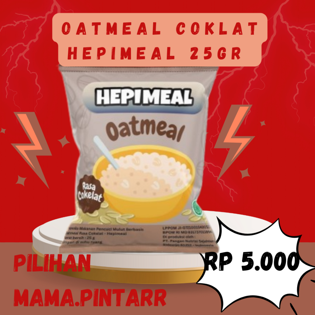 Jual OATMEAL COKLAT KEMASAN 25GR HEPIMEAL | Shopee Indonesia