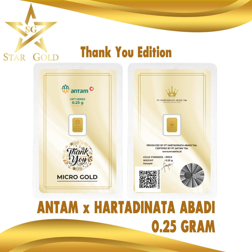 Jual Star Gold Logam Mulia Micro Gold Hartadinata Abadi Series 0.1 dan ...