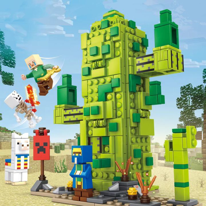 Jual (COD) MAINAN BALOK/BRICK/BONGKAR PASANG MINECRAFT CACTUS HOUSE 502 ...