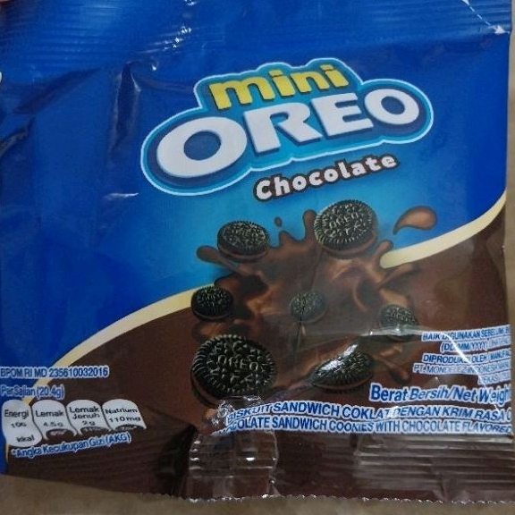 Jual Mini Oreo 1 Box isi 10 bungkus × 20.4 gram - Coklat/ Original ...