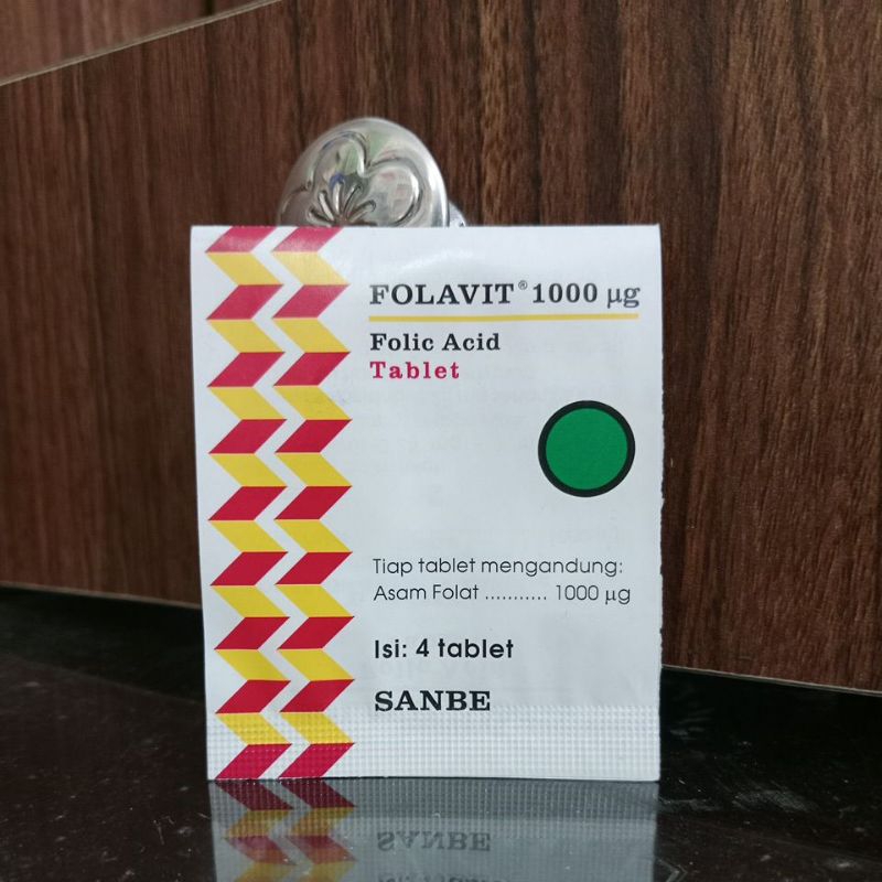 Jual Folavit 1000 πg - Asam Folat/Folic Acid (1 strip 4 tablet ...