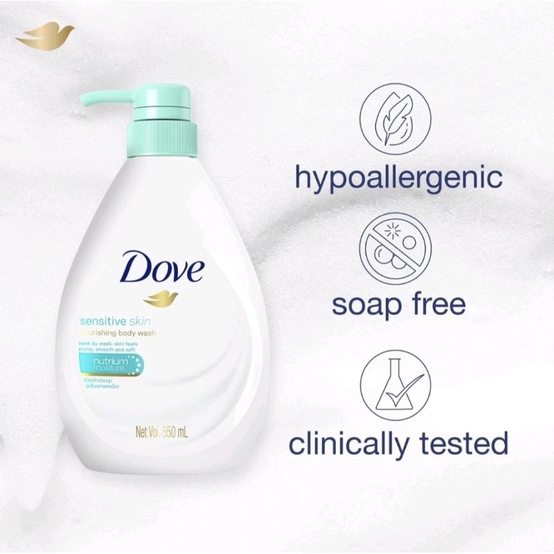 Jual Dove sensitive skin nourishing body wash 550ml | Shopee Indonesia
