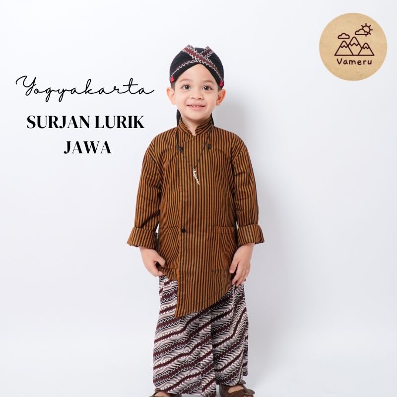 Jual VAMERU - SURJAN LURIK ANAK SET BLANGKON PAKAIAN ADAT JAWA JOGJA | Shopee Indonesia