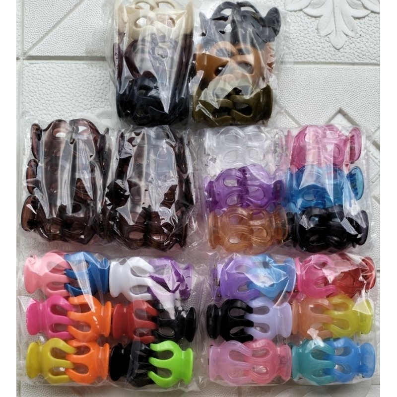 Jual Jedai rambut 3 cm/jepit rambut warna warni isi 12 pcs | Shopee Indonesia