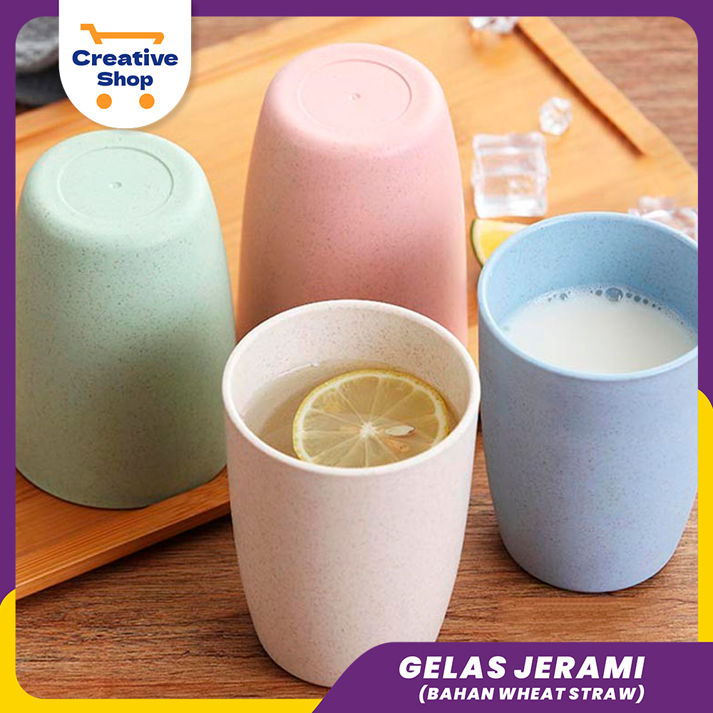 Jual CREATIVESHOP | Gelas Wheat Straw / Gelas Jerami Gandum Kokoh ...