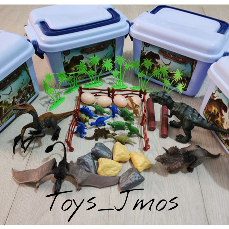 Jual mainan Dinosaurus figure set with box dinosaurus forest | Shopee ...