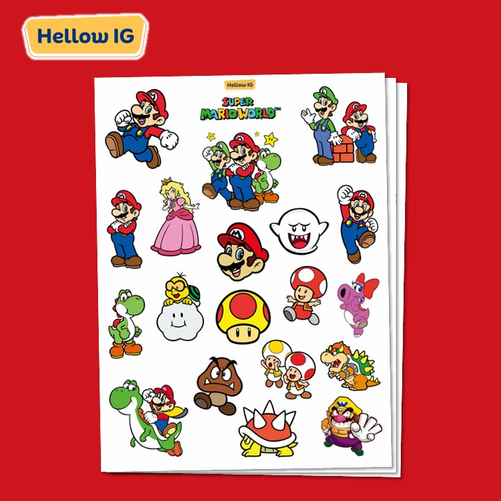 Jual STICKER PACK | SET STIKER MARIO BROS | MARIO BROSS | STIKER BOTOL ...