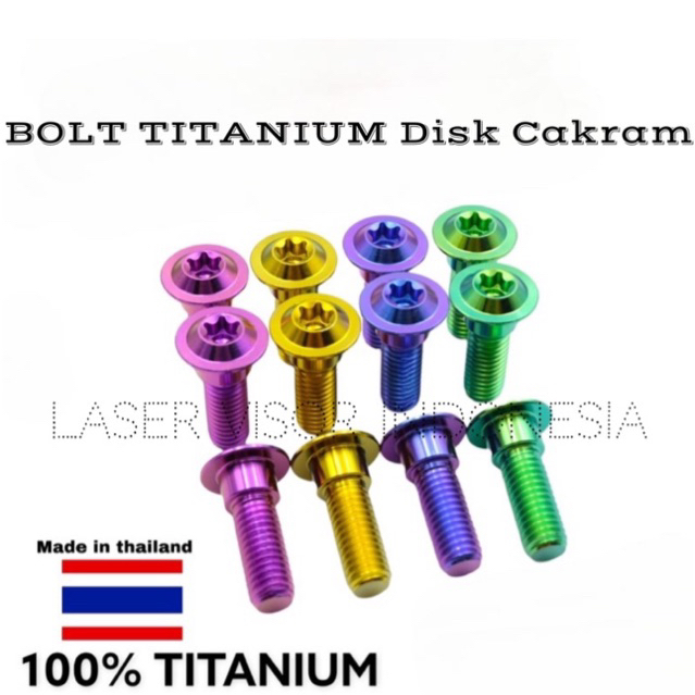 Jual BAUT TITANIUM GR5 M8X25 Knok dan full drat Piringan Cakram harga SATUAN NINJA XMAX Nmax Old ...