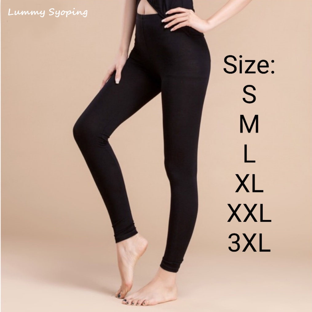 Jual celana legging cewek spandex premium halus dan melar | Shopee ...