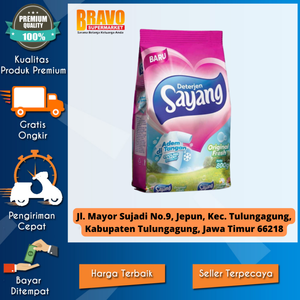 Jual Bravo Supermarket Tulungagung - DETERGENT SAYANG 800 gr | Shopee ...