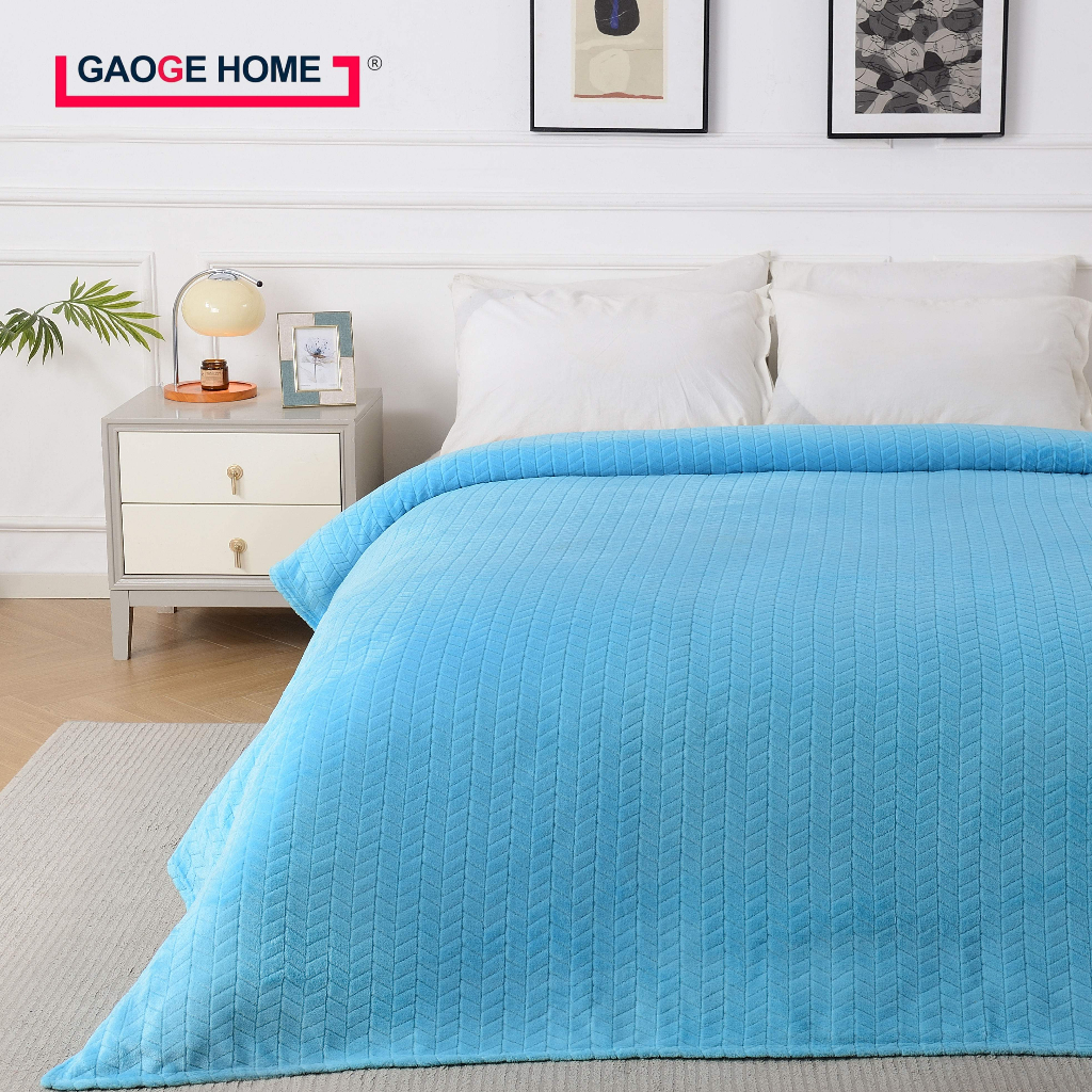 Jual Selimut polos motif keren bulu super halus 180 x 200 wheat serie ...