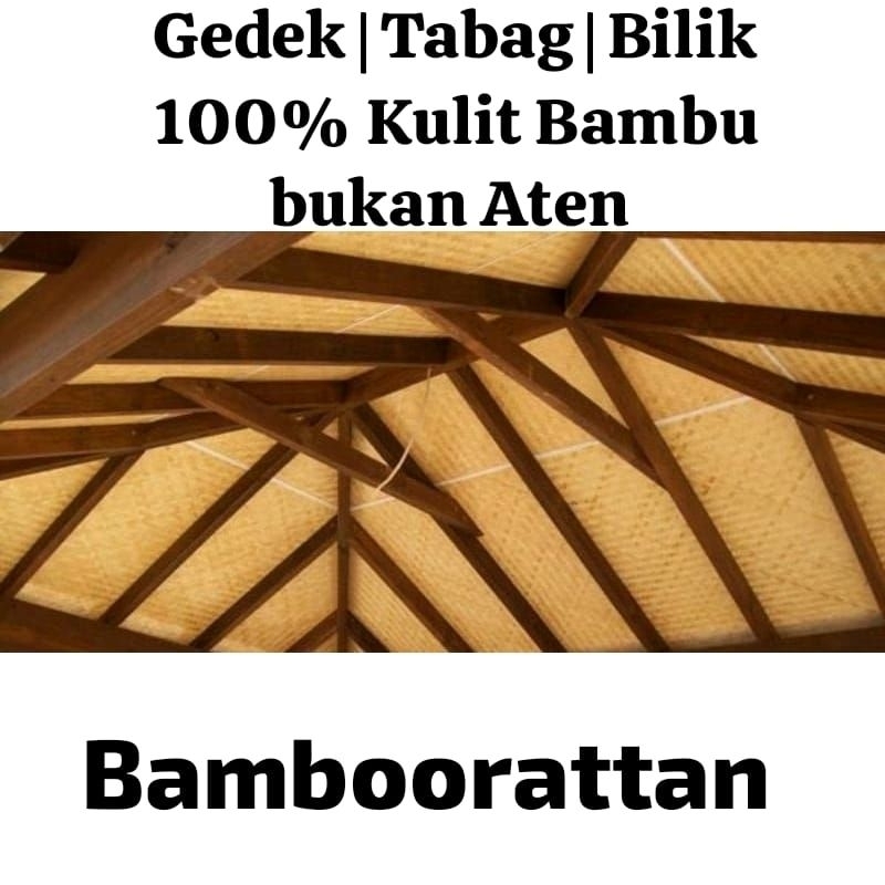 Jual Gedek bambu 2x5 mtr | tabag | Bilik | plafon bambu Full kulitan ...