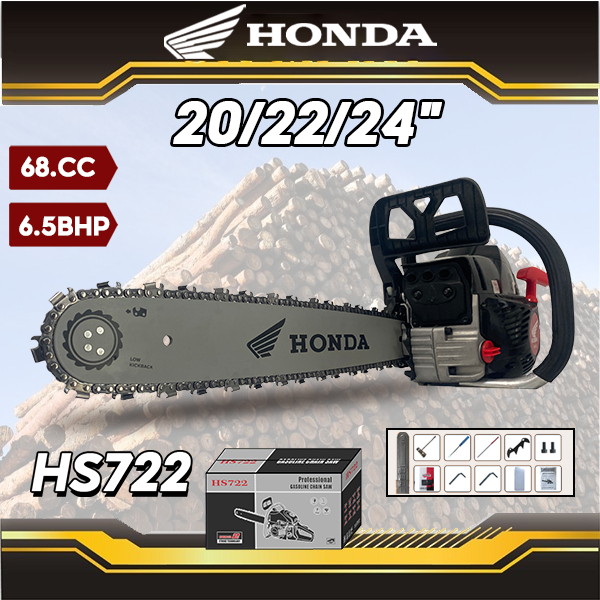 Jual HONDA HS722 Mesin Potong Kayu 6.5HP Mesin Sinso Senso Chainsaw ...