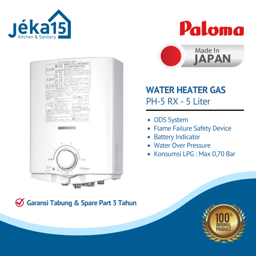 Jual PALOMA PH5RX WATER HEATER GAS | Shopee Indonesia