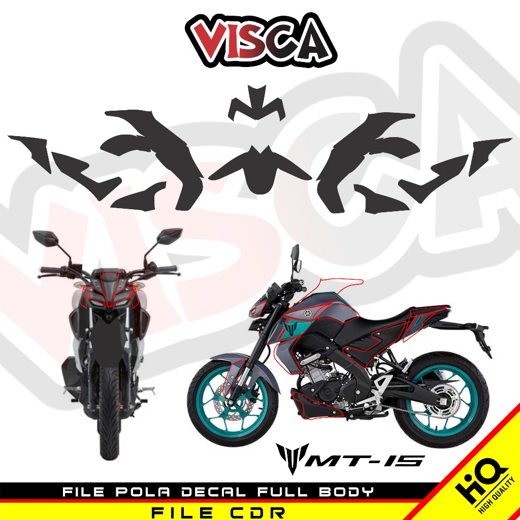 Jual File Pola Decal Yamaha Mt 15 - Tamplate Stiker Motor Full Body ...