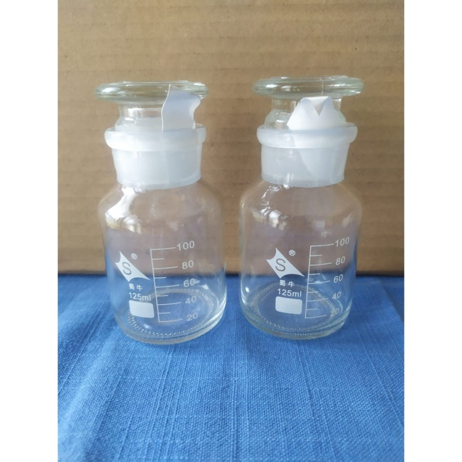 Jual Reagent Bottle / Botol Reagen Wide Mouth Bening (clear) RRC 125 ml ...