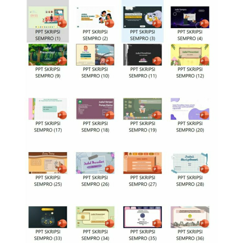 Jual Template Ppt Sidang Skripsi Seminar Proposal Sempro Power Poin