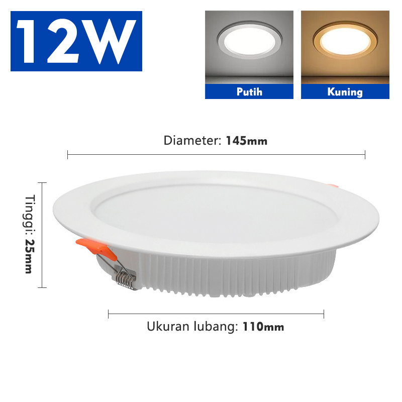 Jual Hakamitsu LED Downlight Inbow 5/7/9/12/15/18/24 Watt / Downlight Panel / Downlight Persegi ...