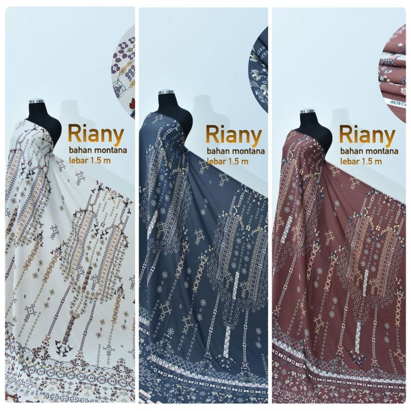 Jual [harga per setengah meter] riany | kain bahan montana | Shopee ...