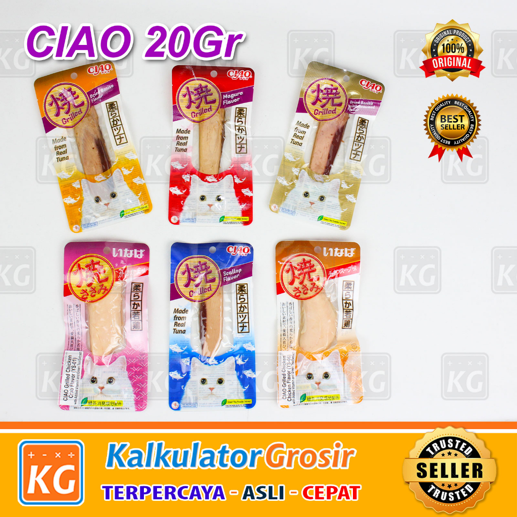 Jual CIAO ChuRu Grilled Chicken & Ciao Pouch Roast Tuna 20gr Snack Kucing Ciao Daging Ciao Yaki ...