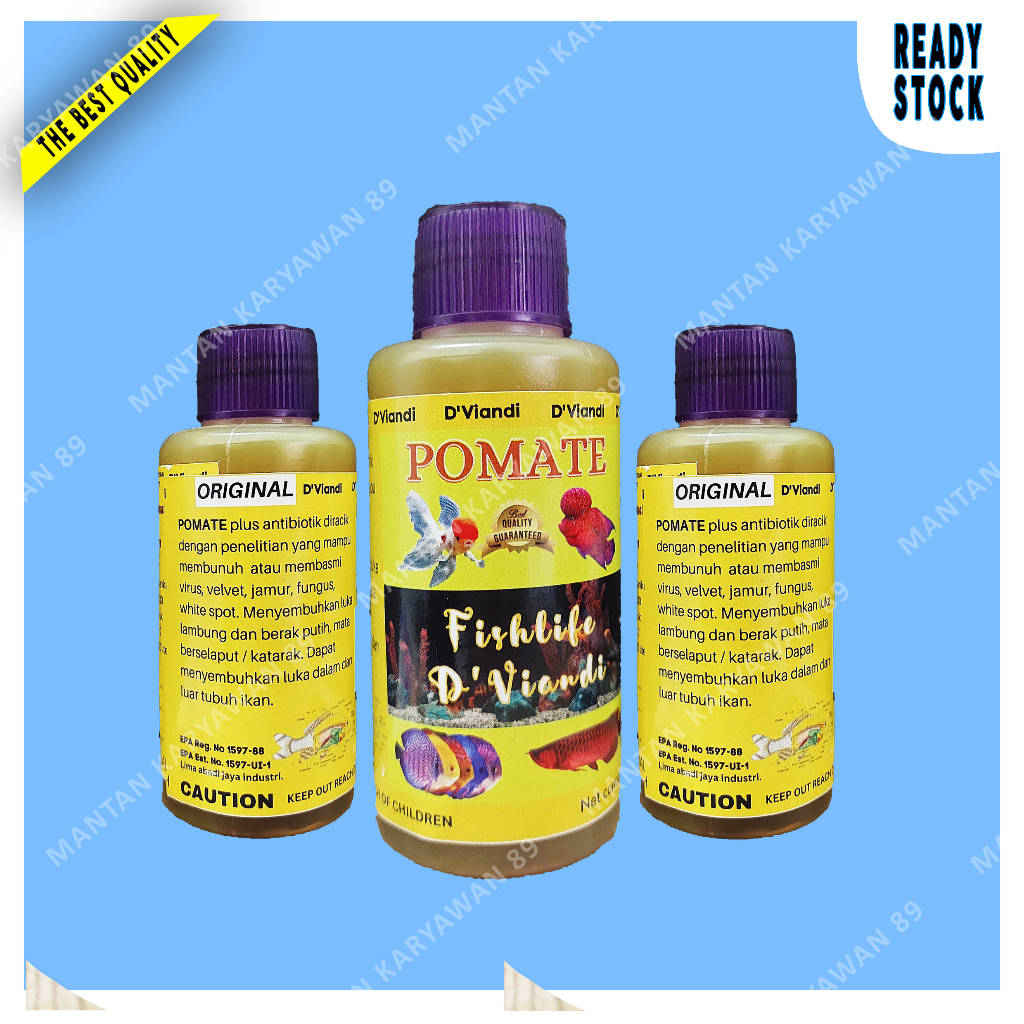 Jual POMATE Cair 100 ml Obat Jamur Ikan Hias Arwana Pomet White Spot ...