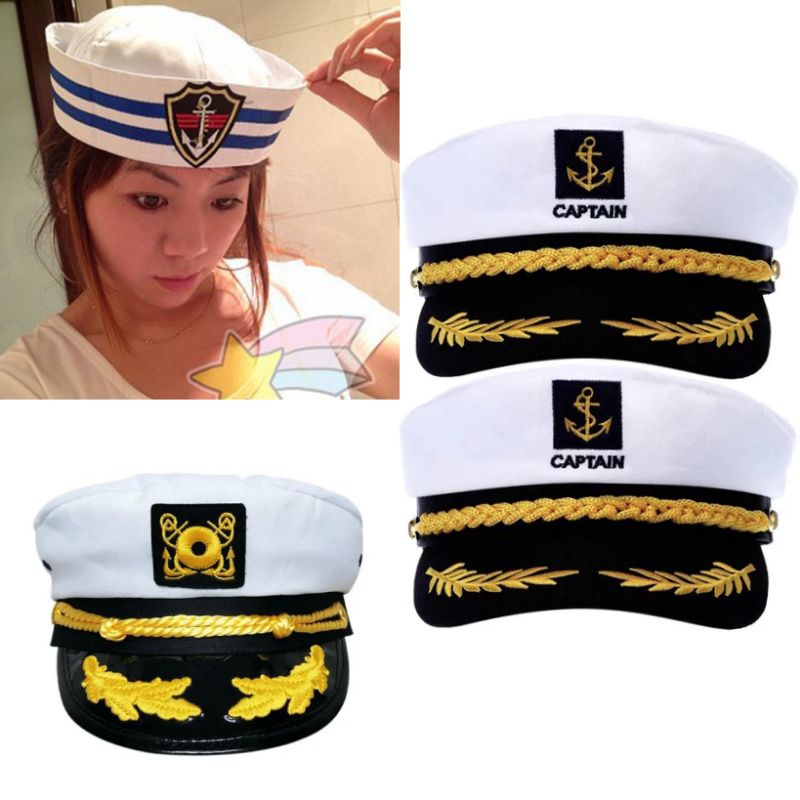 Jual [COD] Topi Sailor Topi Pelaut Kapten Pirates Bajak Laut Topi ...