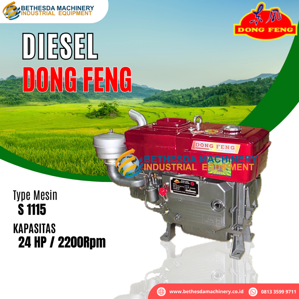 Jual Diesel Engine / Mesin Solar Dong Feng S-1115 24 HP 24 PK Hopper | Shopee Indonesia