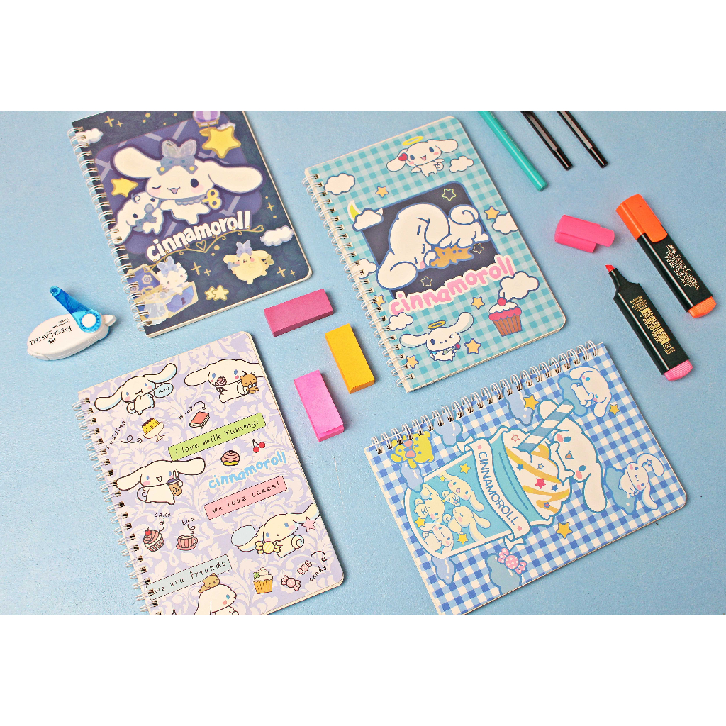 Jual Buku Tulis Ring A5 Motif Sanrio Notebook Karakter Kartun Lucu Buku ...