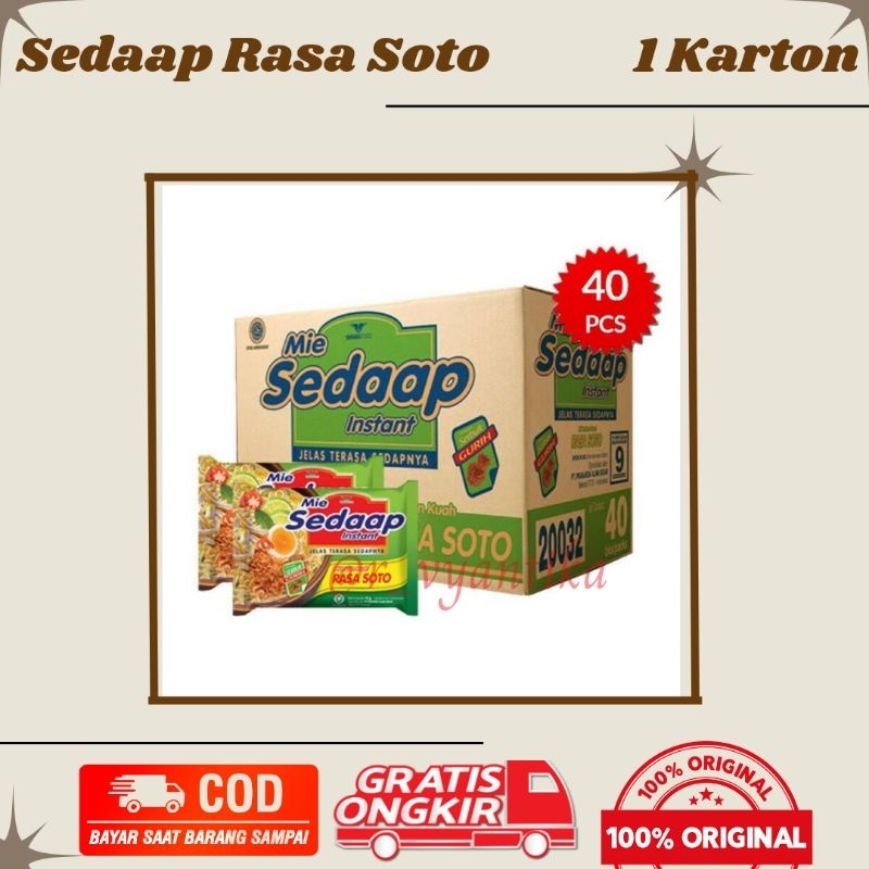 Jual Mie Sedaap Rasa Soto 1 Karton isi ( 50 Pcs) | Shopee Indonesia
