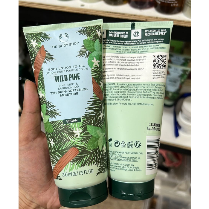 Jual The Body Shop Wild Pine Lotion-To-Oil 200Ml | Shopee Indonesia