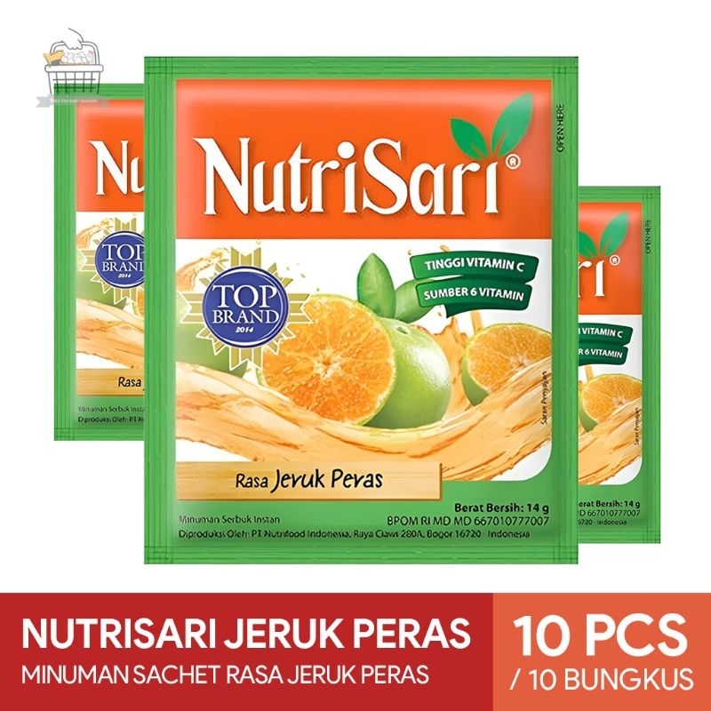 Jual Nutrisari Jeruk Peras - Nutrisari Rasa Jeruk Peras - 10 Sachet ...