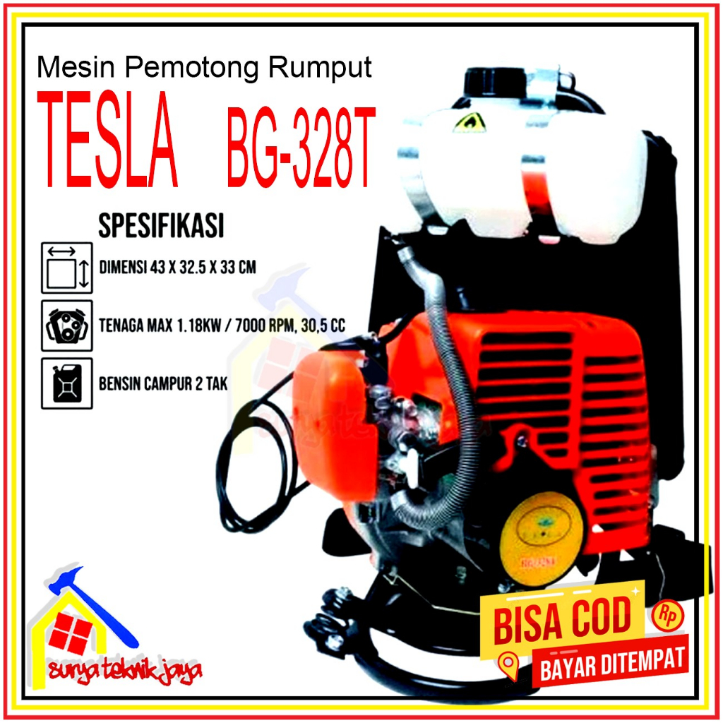 Jual [cuci gudang] TESLA BG328 Brush Cutter Mesin Pemotong Rumput 2 Tak ...
