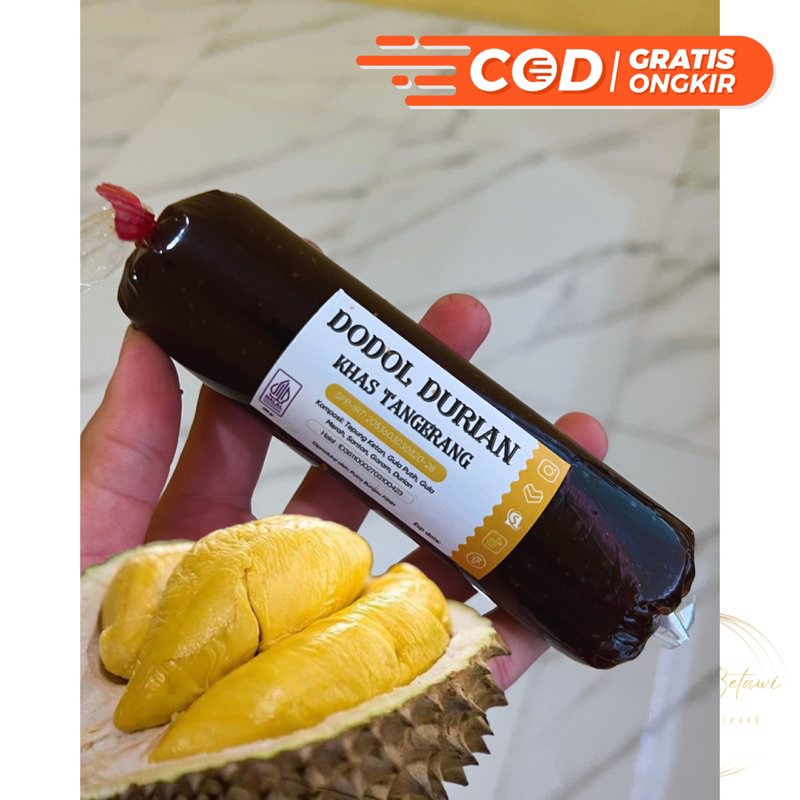 Jual Dodol Durian Asli Montong Khas Tangerang 200 gr Lembek Fresh | Shopee Indonesia