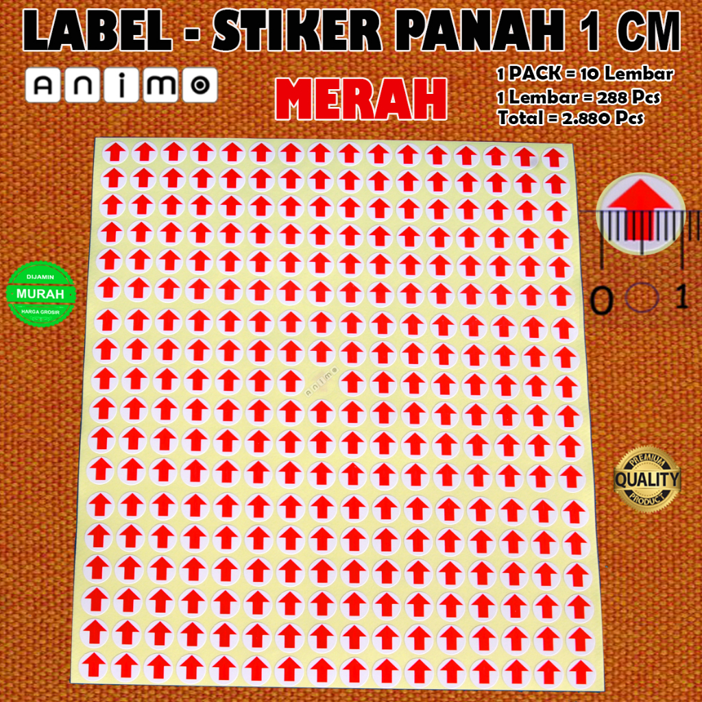 Jual STIKER PANAH MERAH - PANAH BIRU 1 CM | Shopee Indonesia