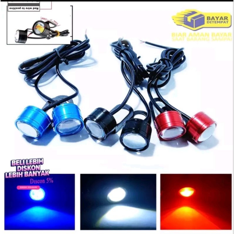 Jual MURAH LED EAGLE EYE STROBO FLASH 3/DRL MATA ELANG FLASH | Shopee Indonesia