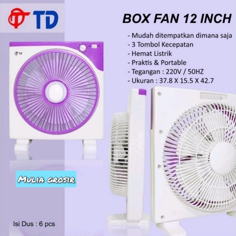Jual Box Fan Td 12 inch Kipas Angin Meja Kipas Kotak | Shopee Indonesia