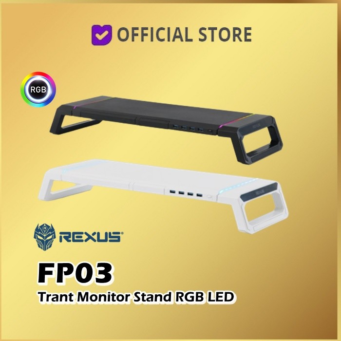 Jual Rexus Monitor Stand Trant FP03 RGB LED With 4 USB port | Shopee ...